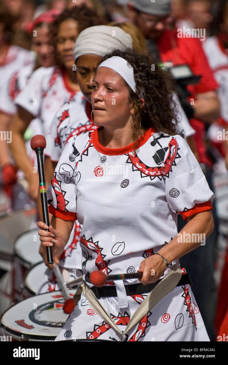 Drummer from Batala Banda de Percussao Stock Photo - Alamy