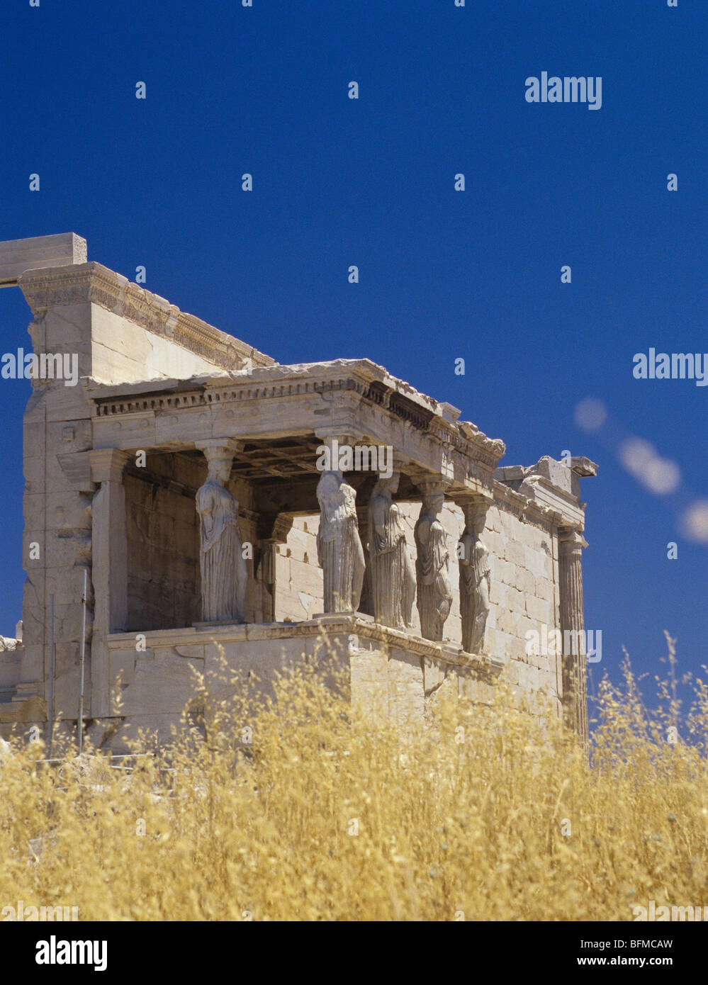 The Caryatids located on the north side of the Erecthion on the ...