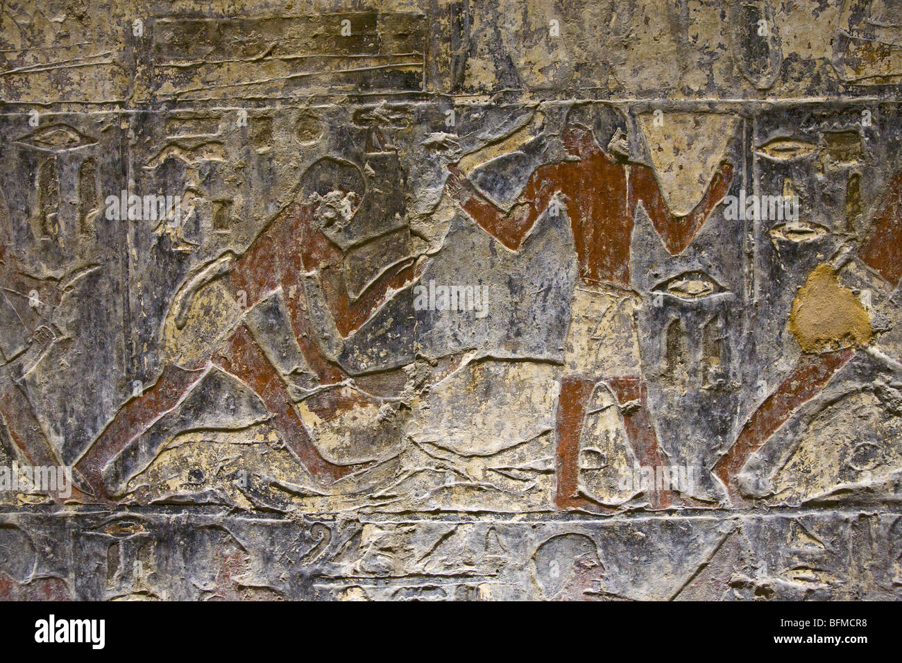 Relief of buchery scenes in the Tombs at Meir , North West of Assyut in ...