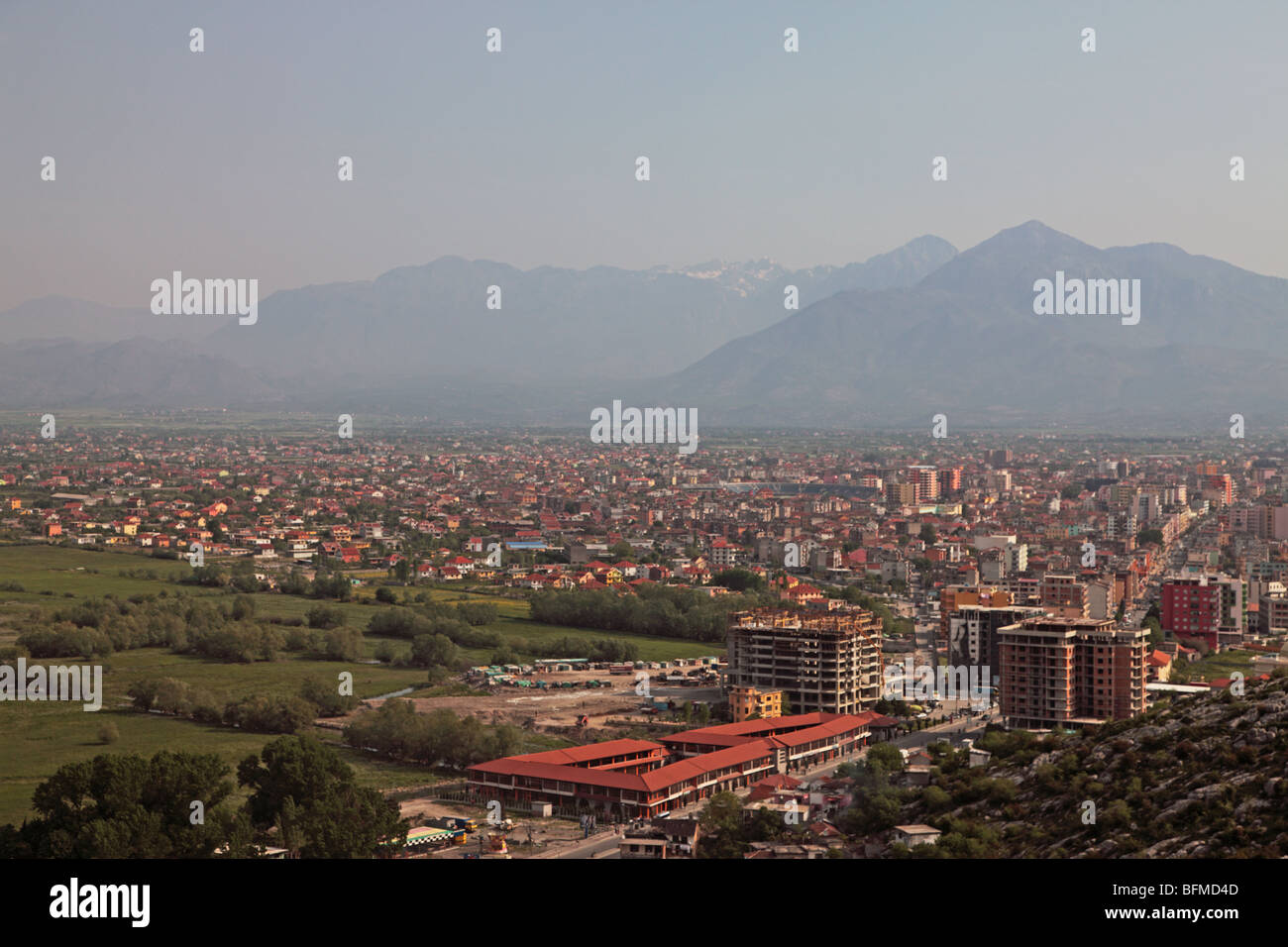 Shkoder City from Rozafa Castle, Albania Stock Photo - Alamy
