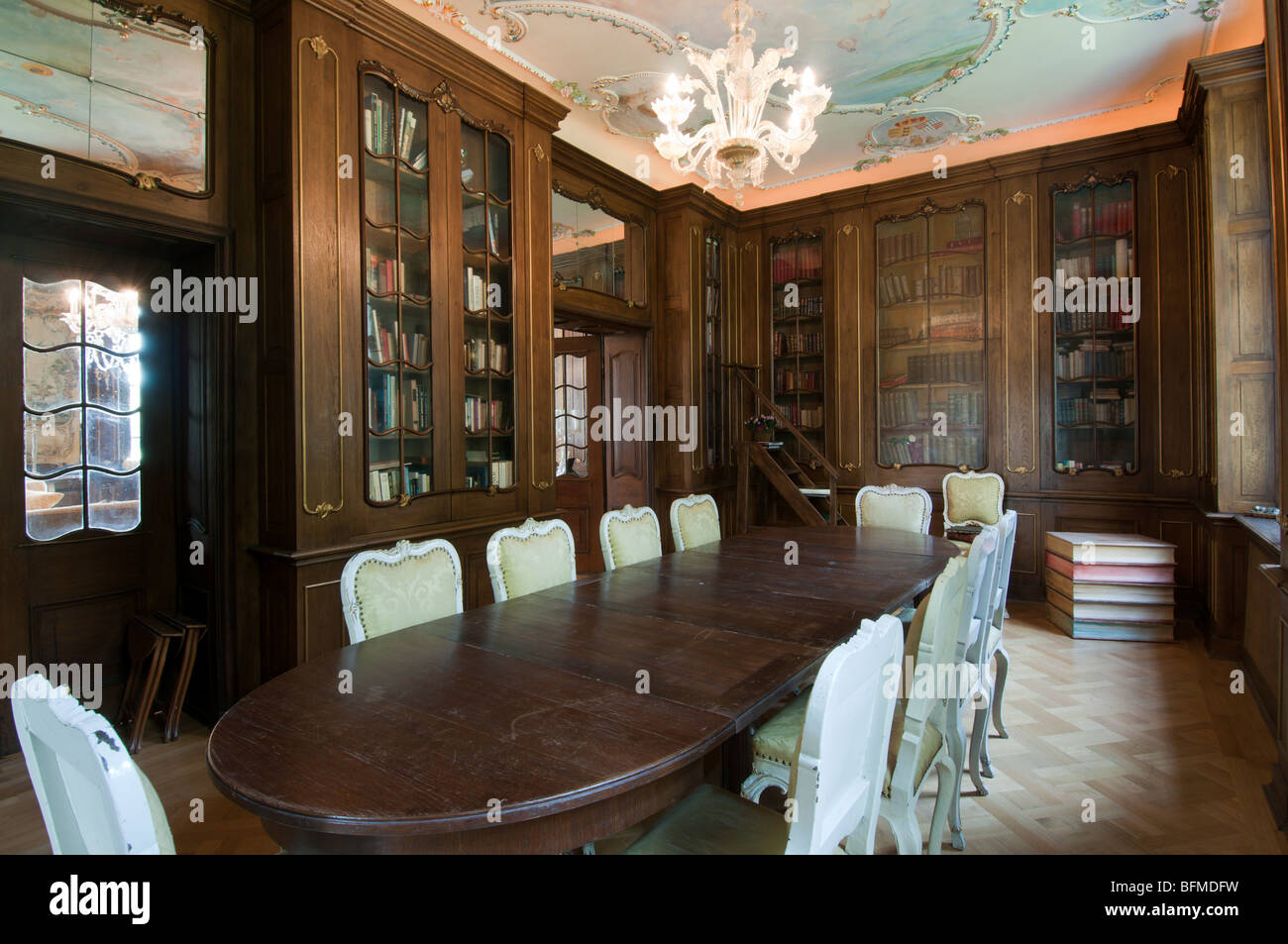 Germany, Ossenberg, Castle,library room Stock Photo - Alamy
