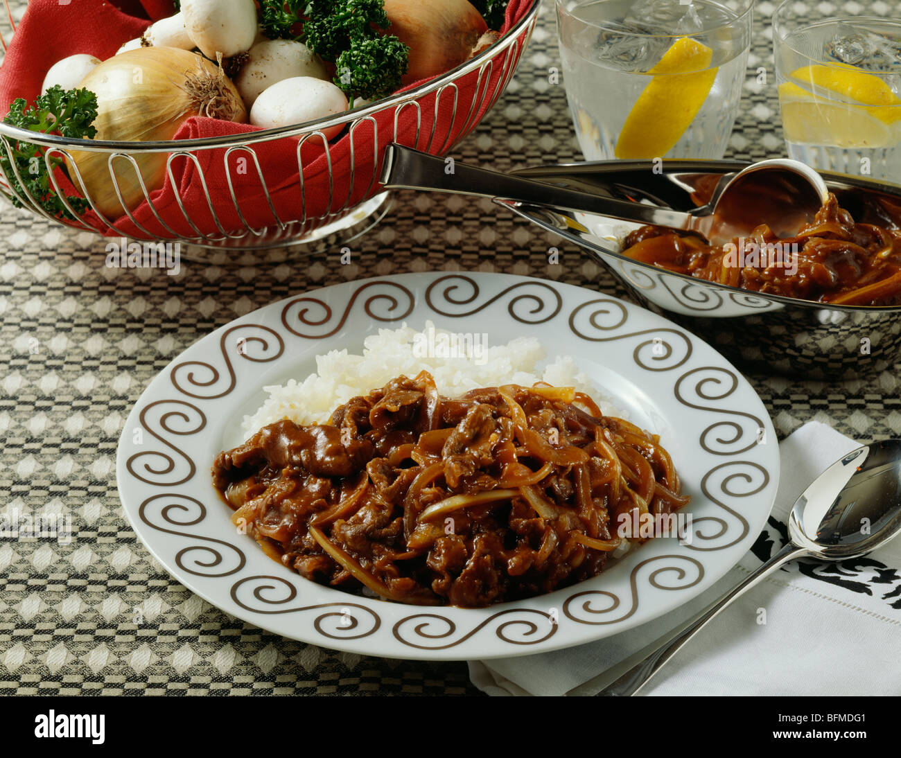 Hashed beef rice Stock Photo - Alamy