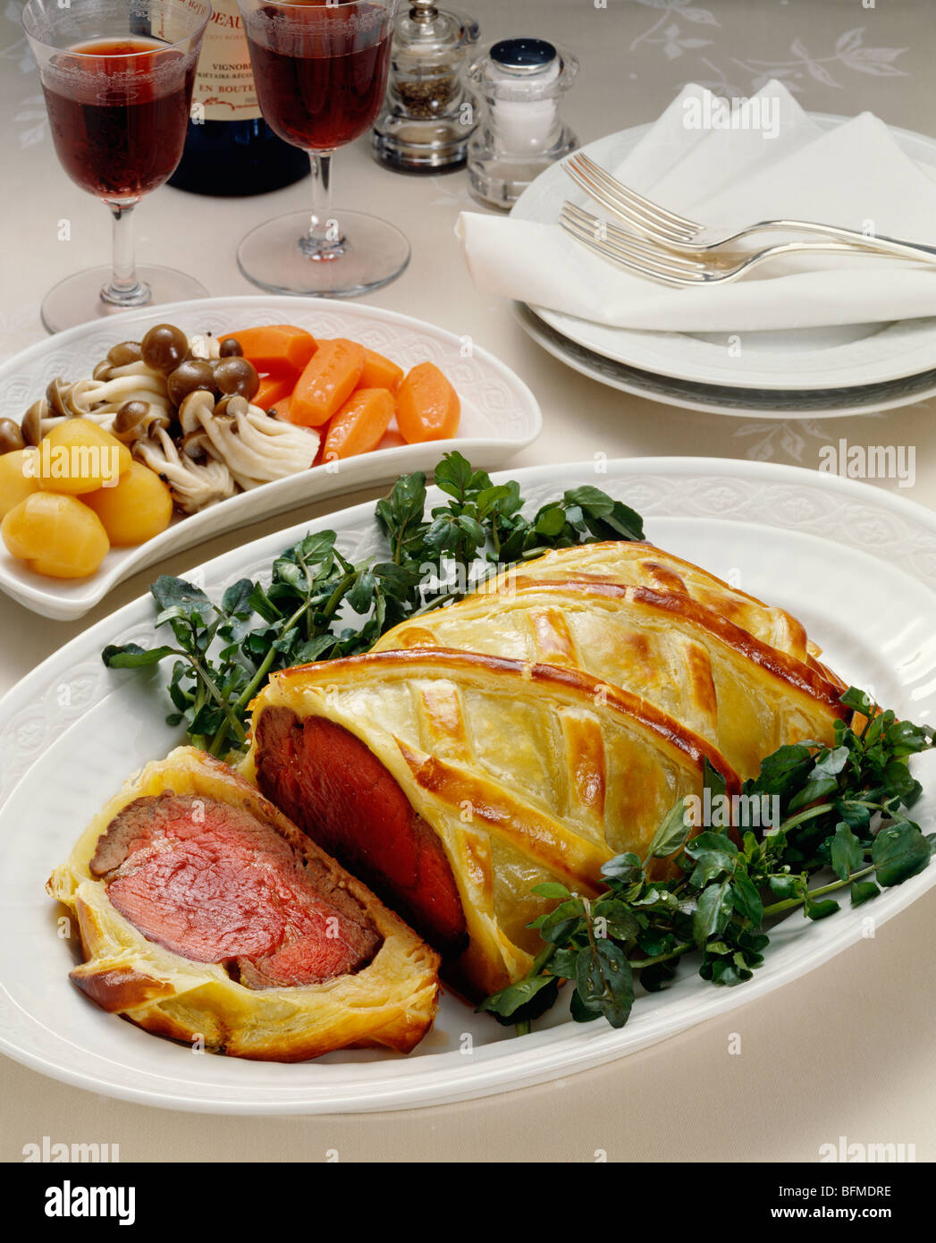 Beef Fillet Wrapped with Pie Stock Photo - Alamy