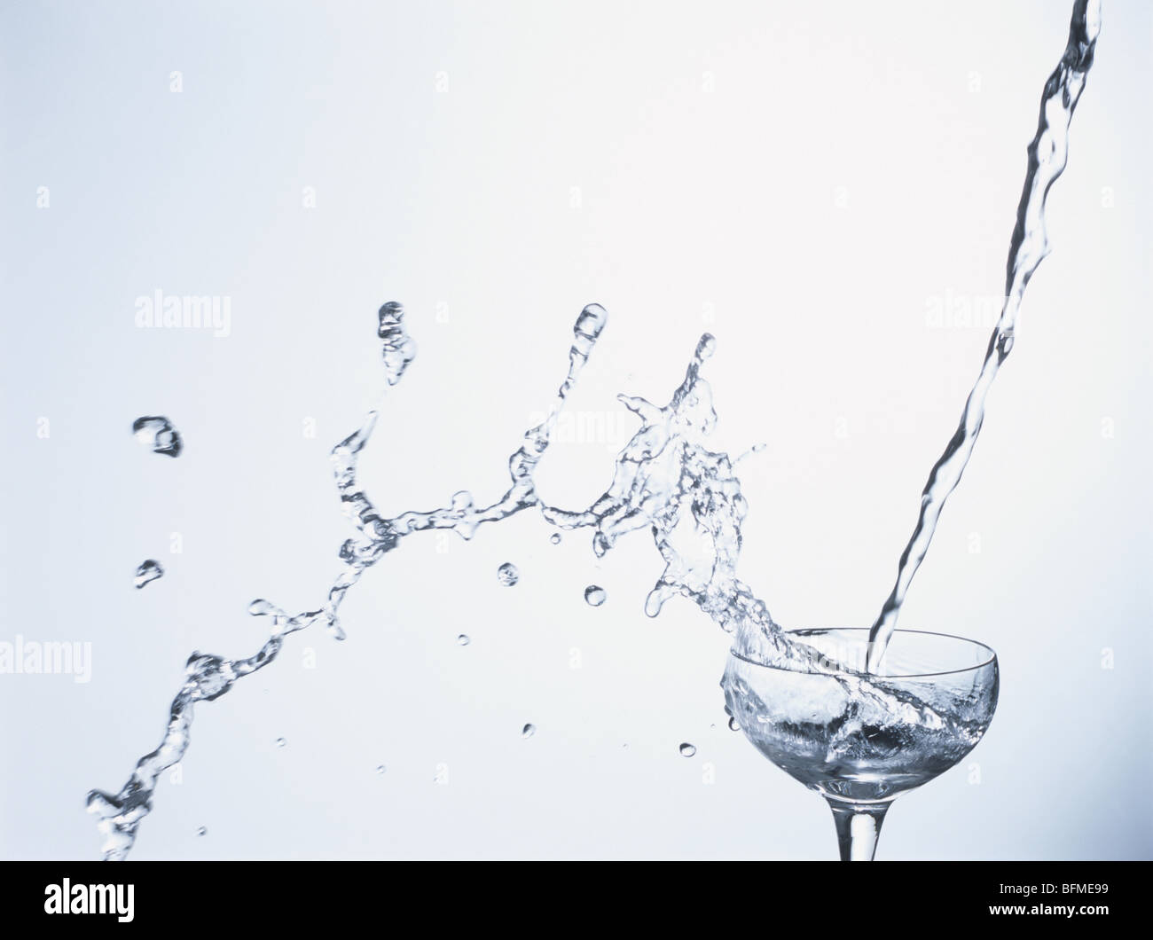 Water overflowing from glass Stock Photo - Alamy