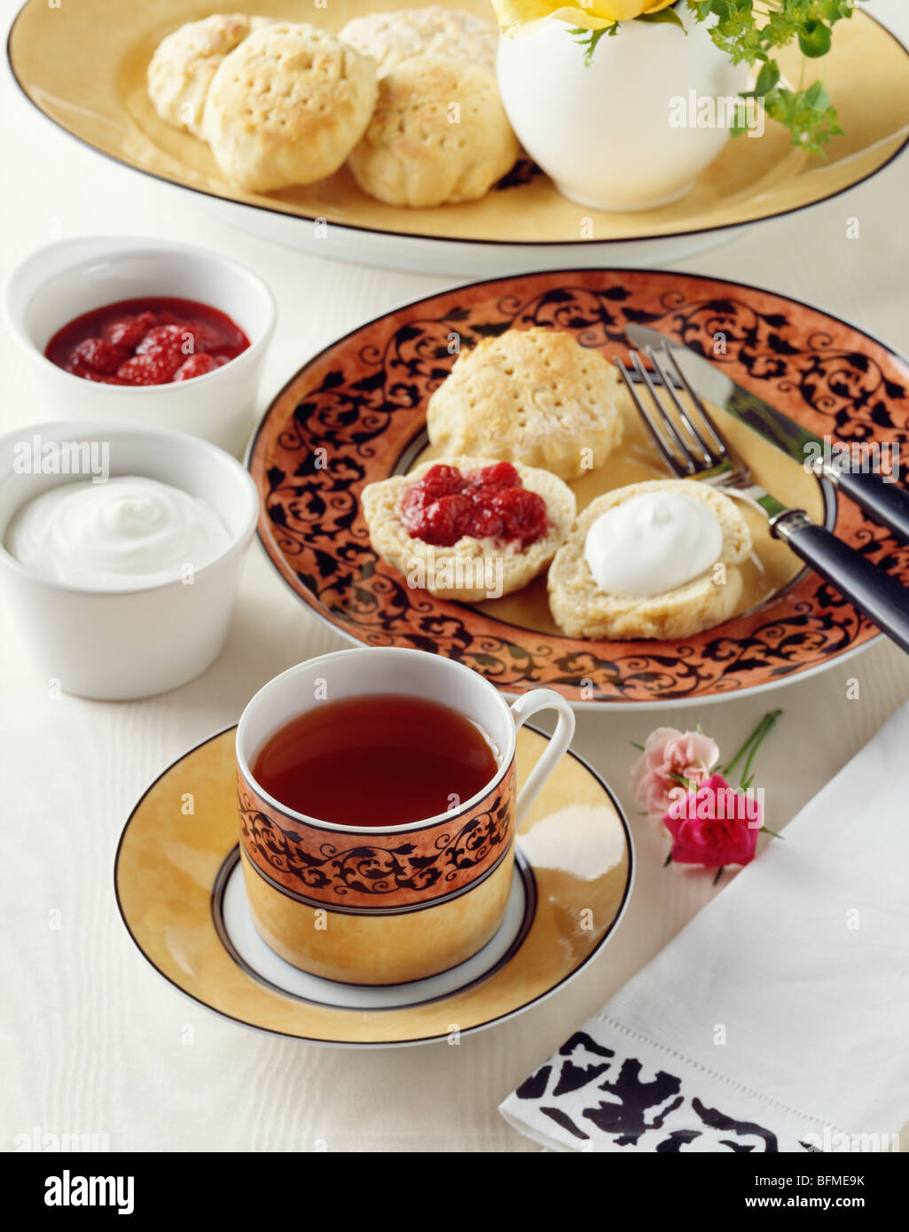 Tea and scones Stock Photo - Alamy