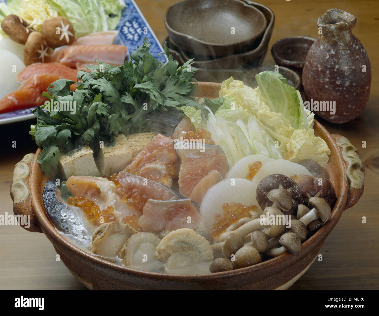 Ishikari nabe (Hot pot Stock Photo - Alamy