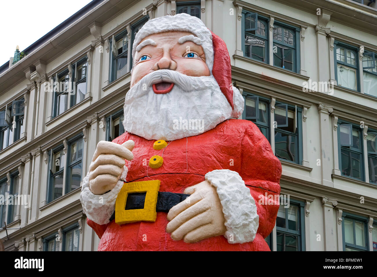 Iconic Father Christmas outside Whitcoulls book shop Queen Street ...