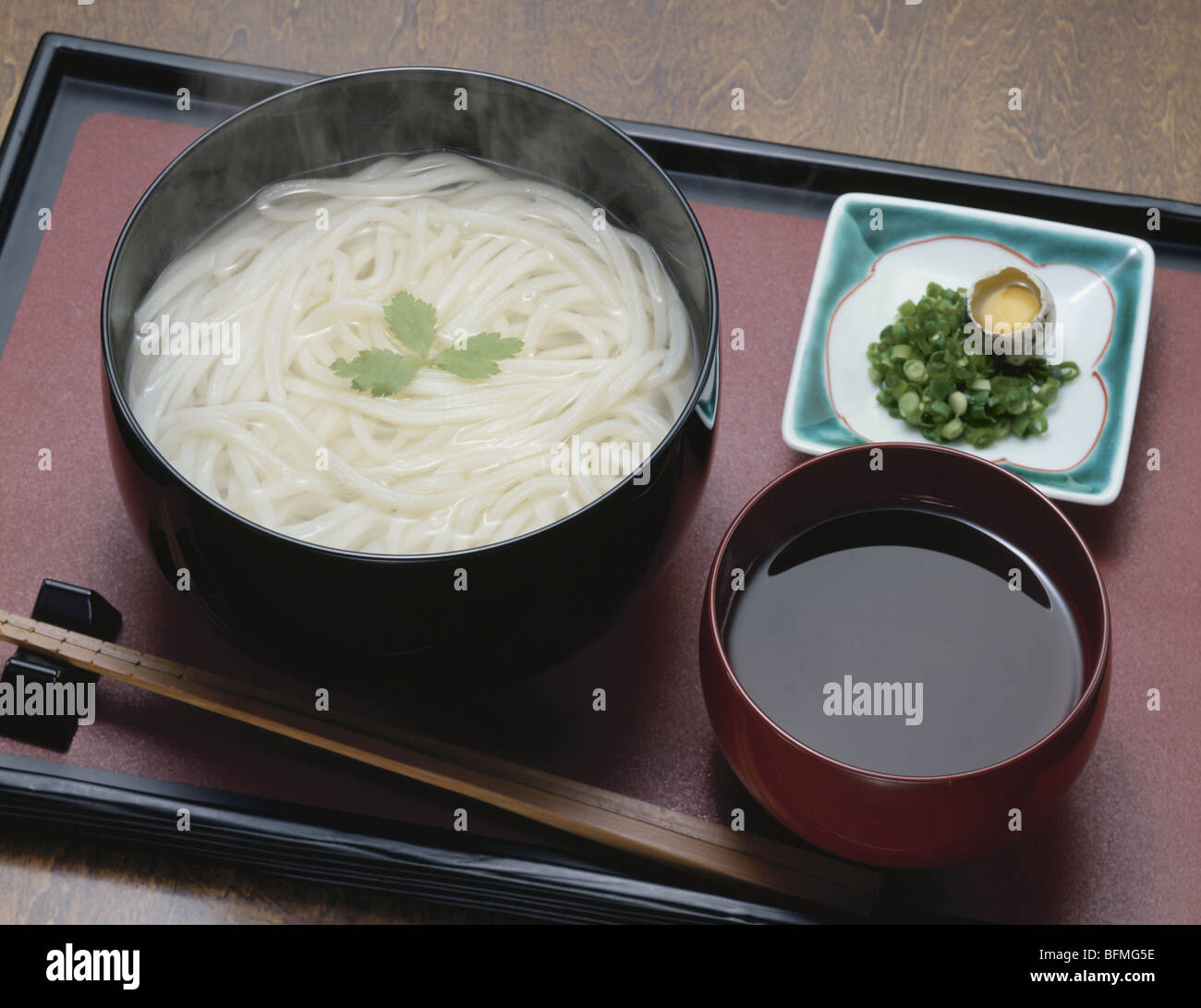 Dish of Udon noodles Stock Photo - Alamy