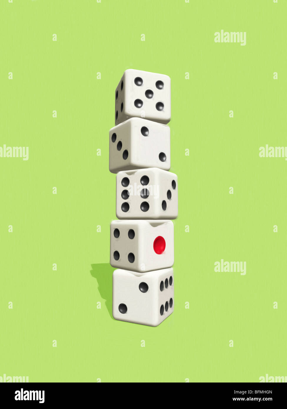 Stack of dice Stock Photo - Alamy