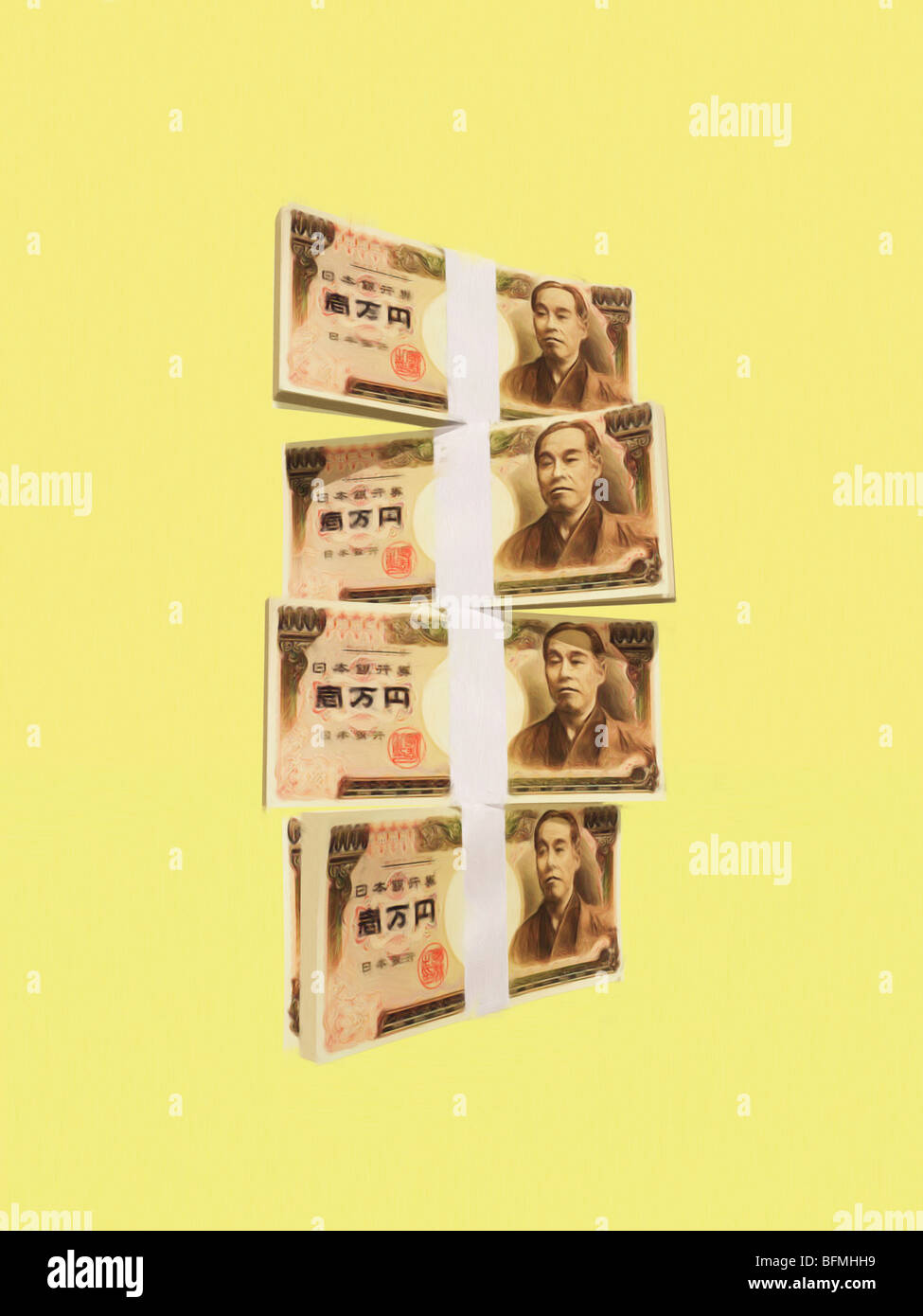 Stack japanese yen hi-res stock photography and images - Alamy