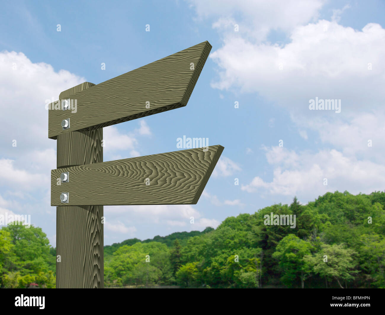 Blank directional signs hi-res stock photography and images - Alamy