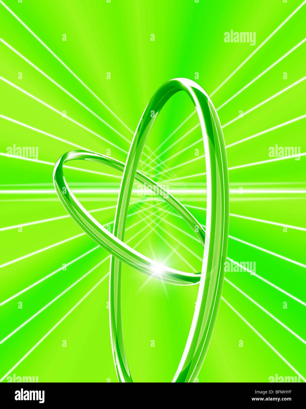 Two rings connected together Stock Photo - Alamy