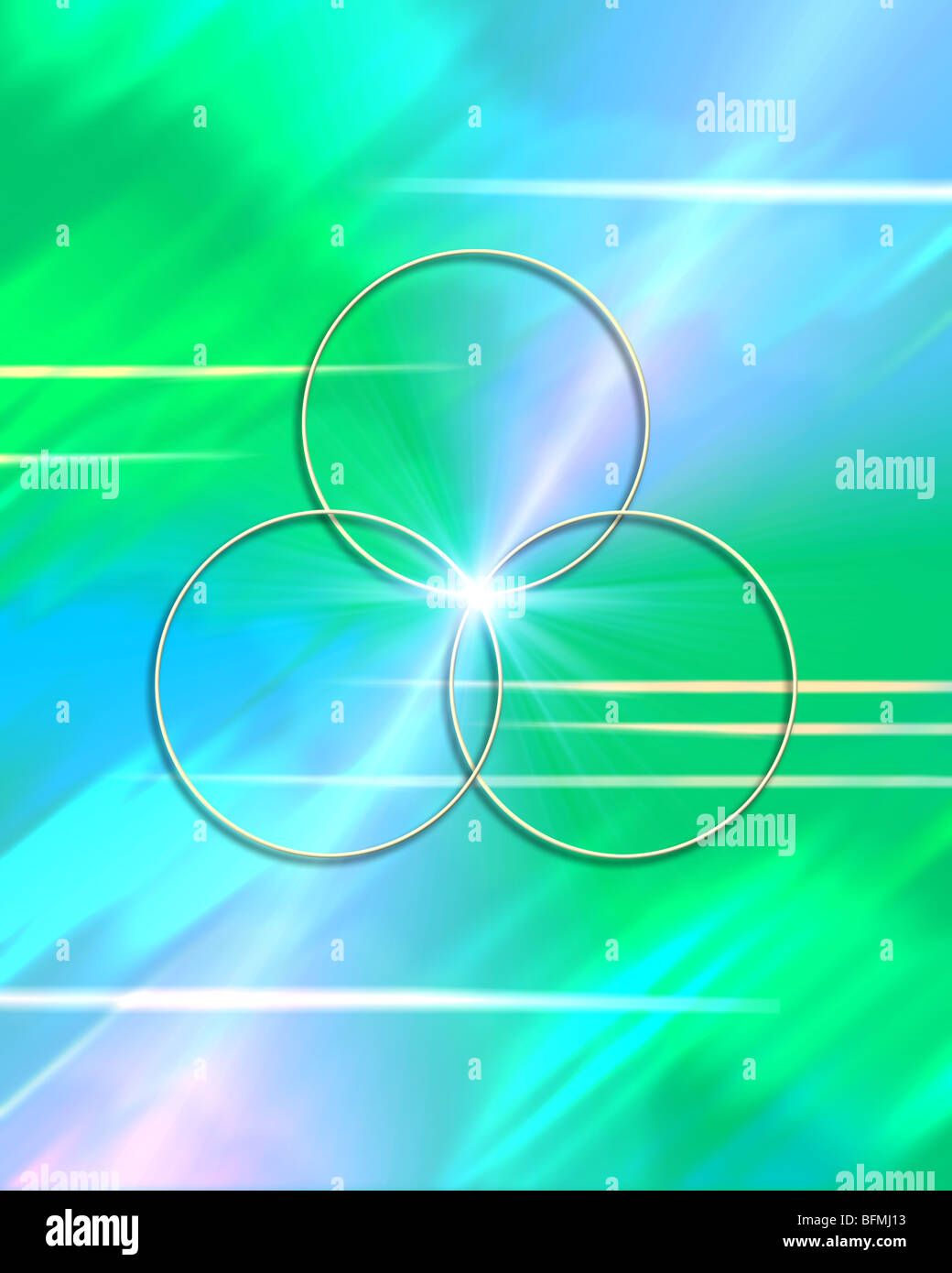 Three rings connected Stock Photo - Alamy