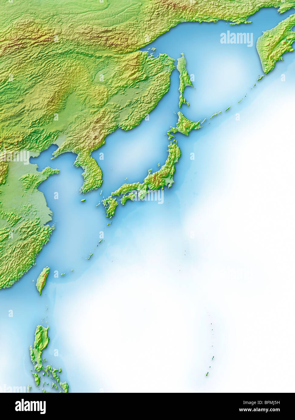 Map of Japan white background Stock Photo - Alamy