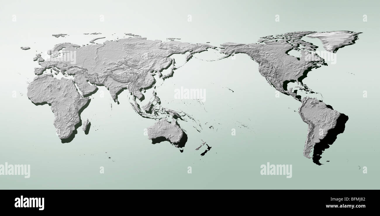 World map green background Stock Photo - Alamy