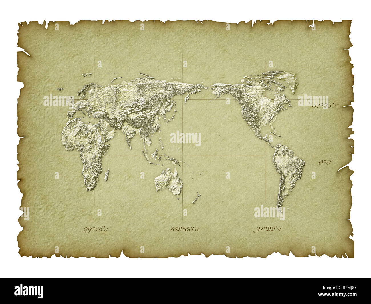 Image old fashioned map Cut Out Stock Images & Pictures - Alamy
