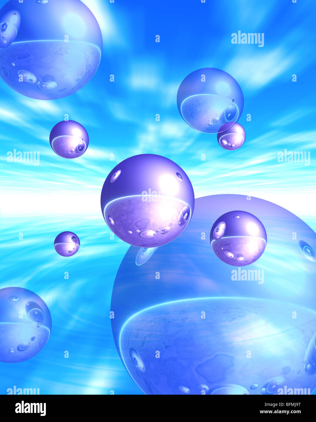 Spheres and sky Stock Photo - Alamy