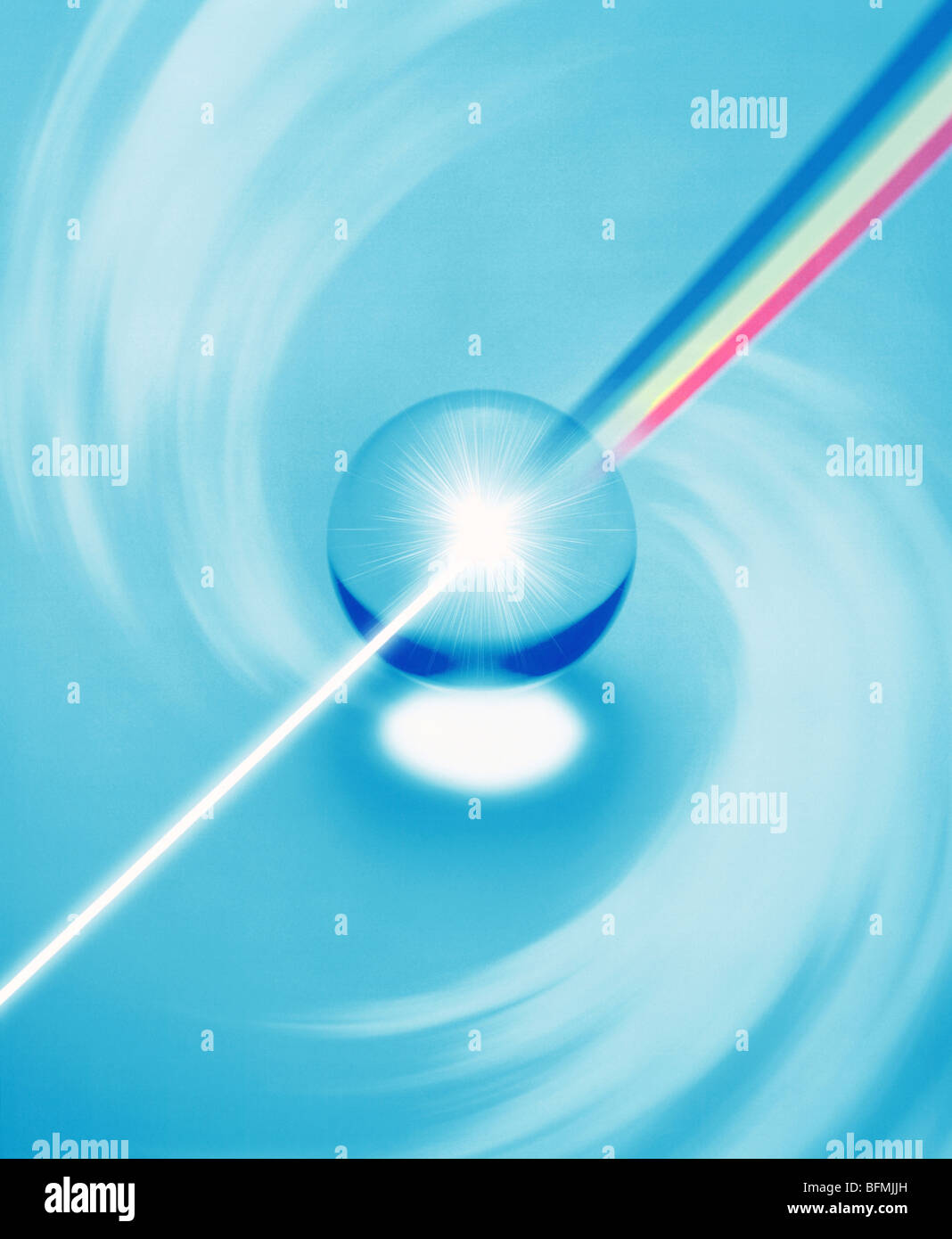 Light turning into rainbow Stock Photo - Alamy