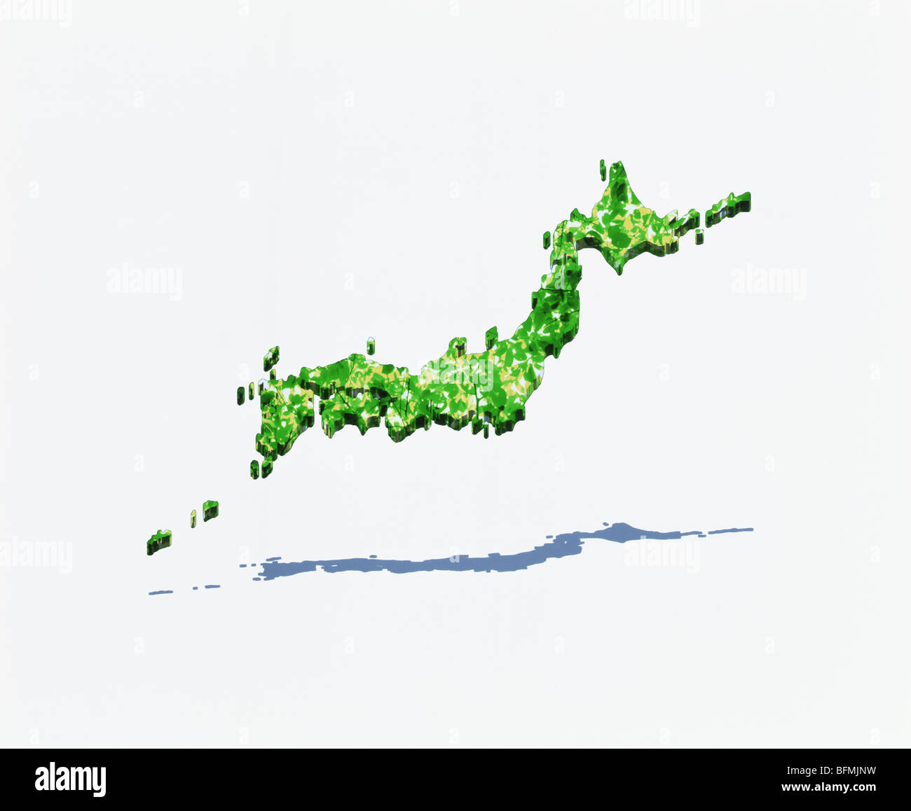 Map of Japan, Computer Graphics Stock Photo - Alamy