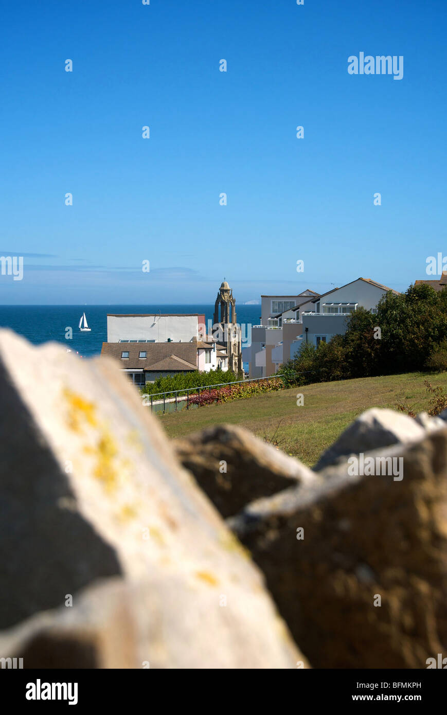 Swanage Dorset UK Peveril Point Peninsula Stock Photo - Alamy