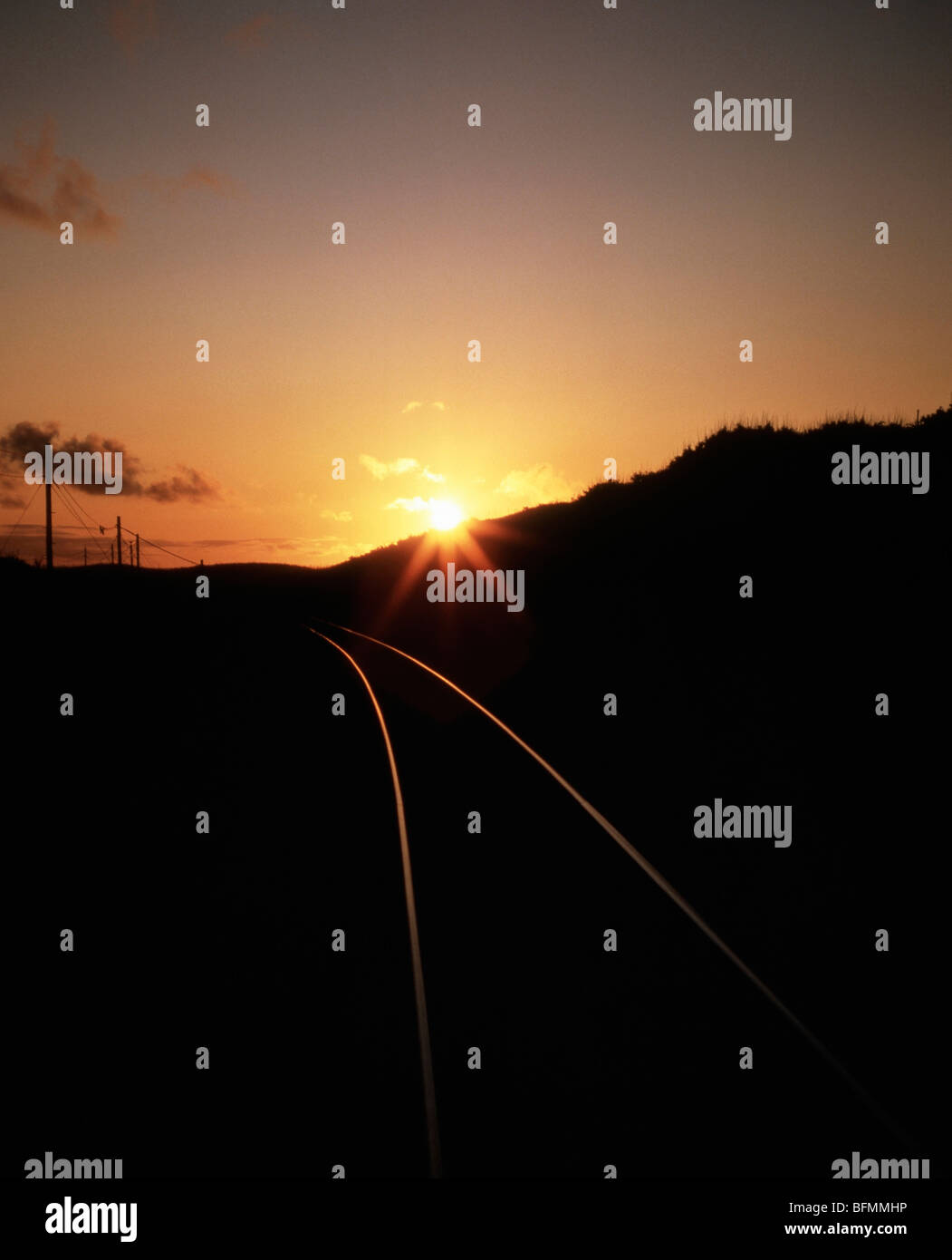 Sunset railway hi-res stock photography and images - Alamy