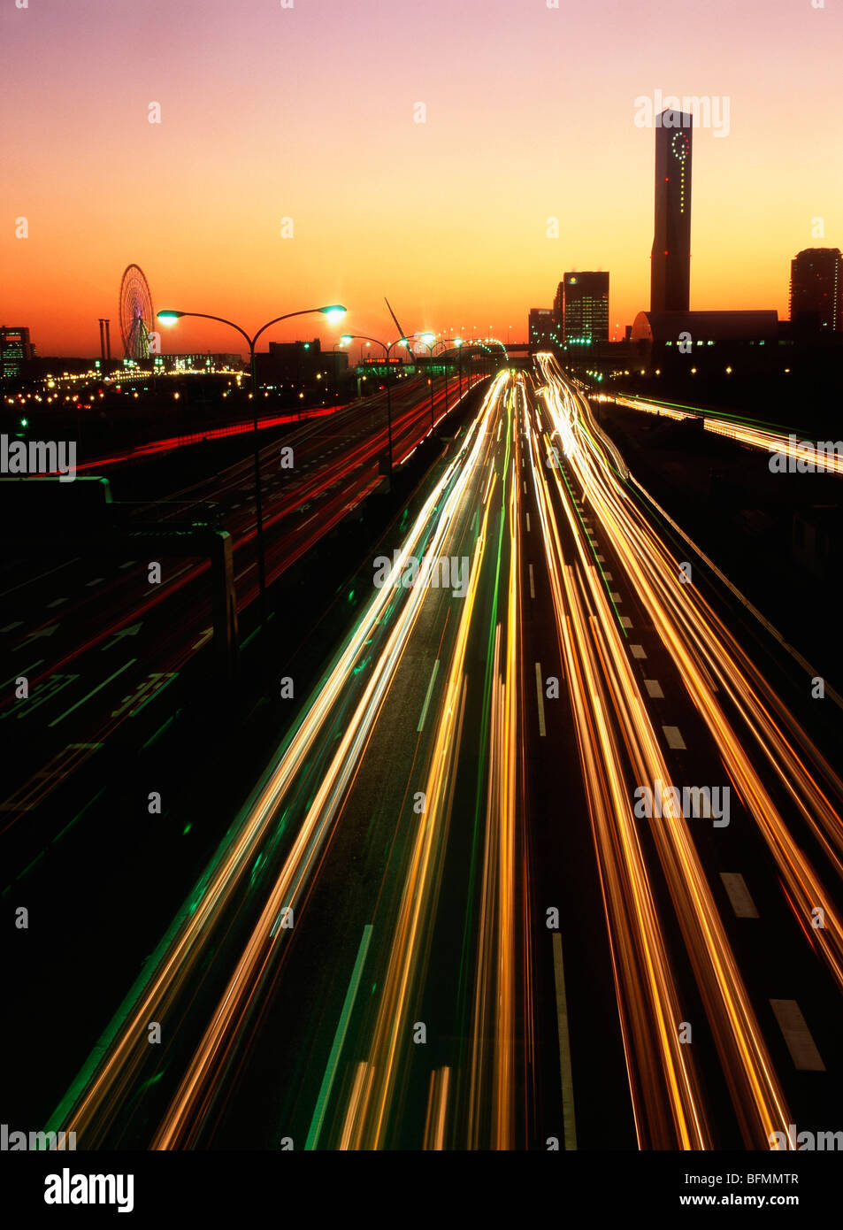 Evening Glow and Highway Stock Photo - Alamy