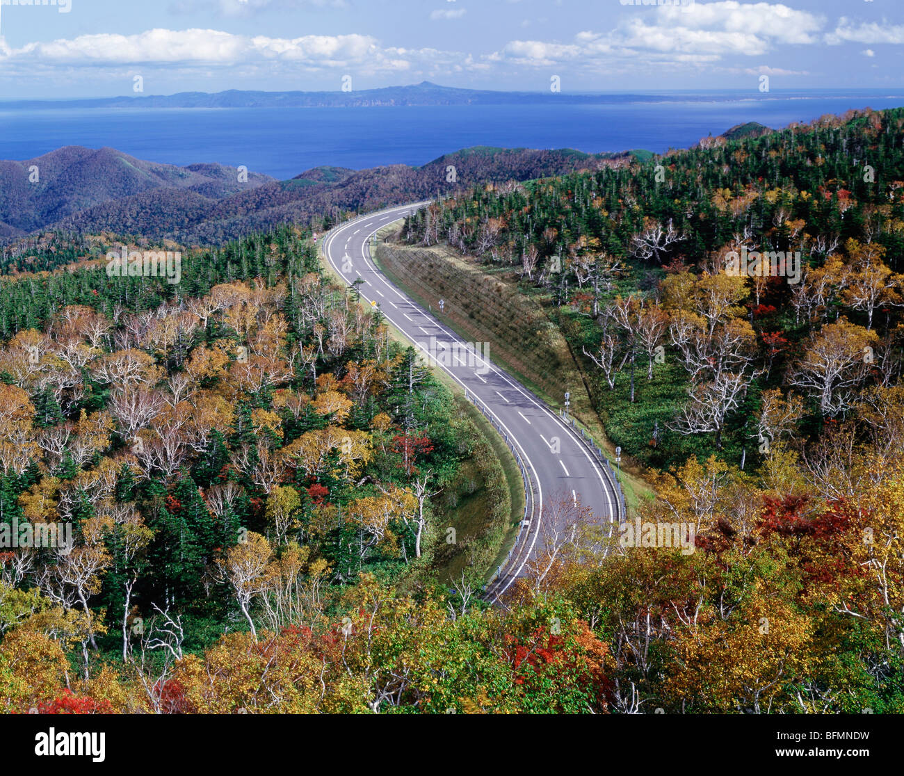 Hokkaido japan horizontal rural road hi-res stock photography and ...