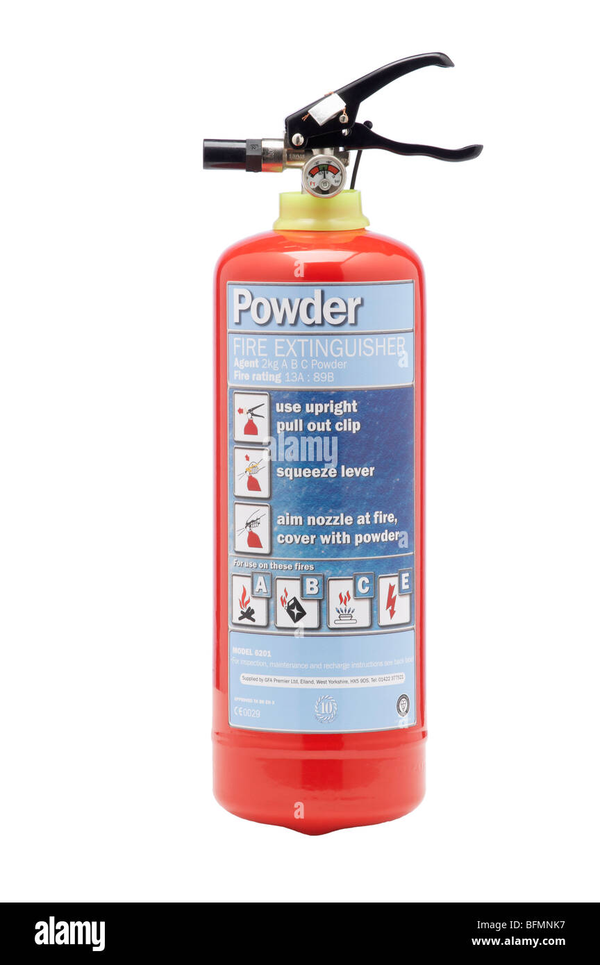 Pressurised fire extinguisher Cut Out Stock Images & Pictures - Alamy