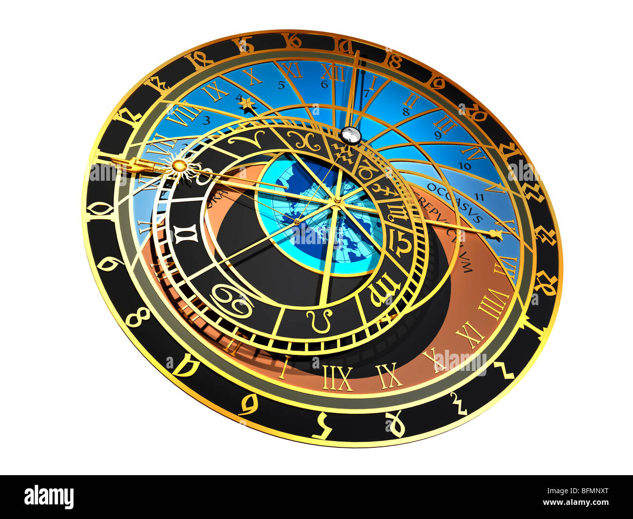Astronomical clock, artwork Stock Photo - Alamy