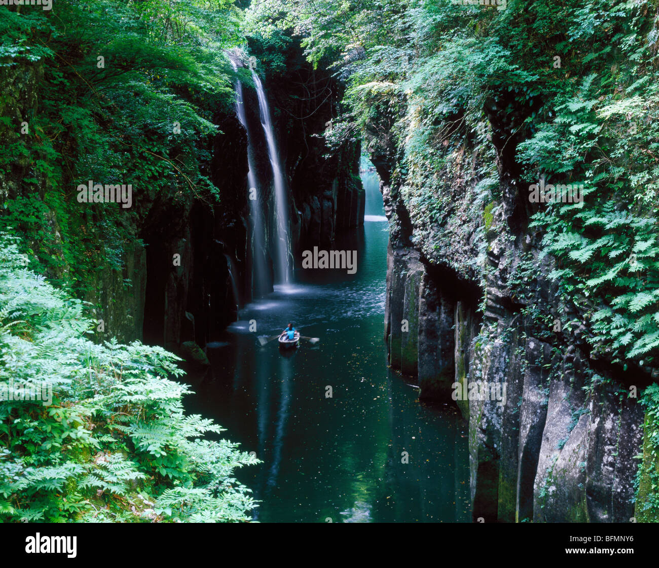 River rafting in Takachiho gorge Miyazaki prefecture Japan Stock Photo ...