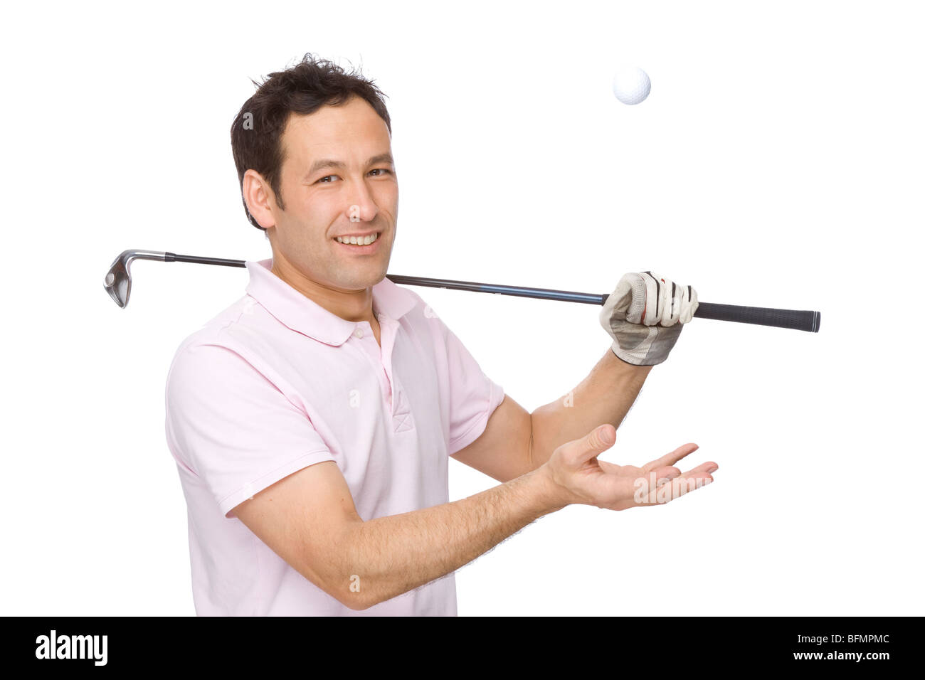 Full isolated studio picture from a golf player Stock Photo - Alamy