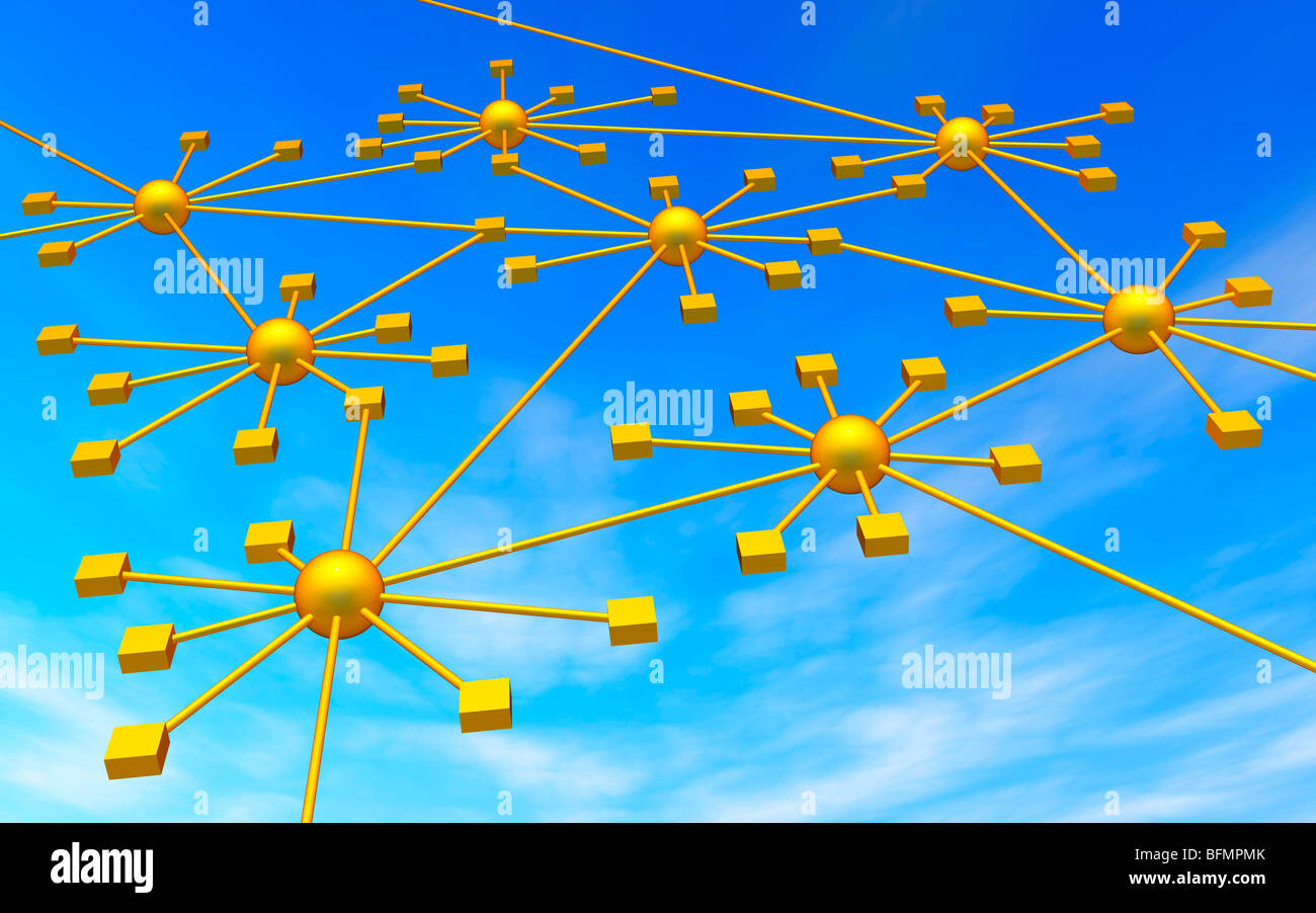 Sky network, conceptual artwork Stock Photo - Alamy