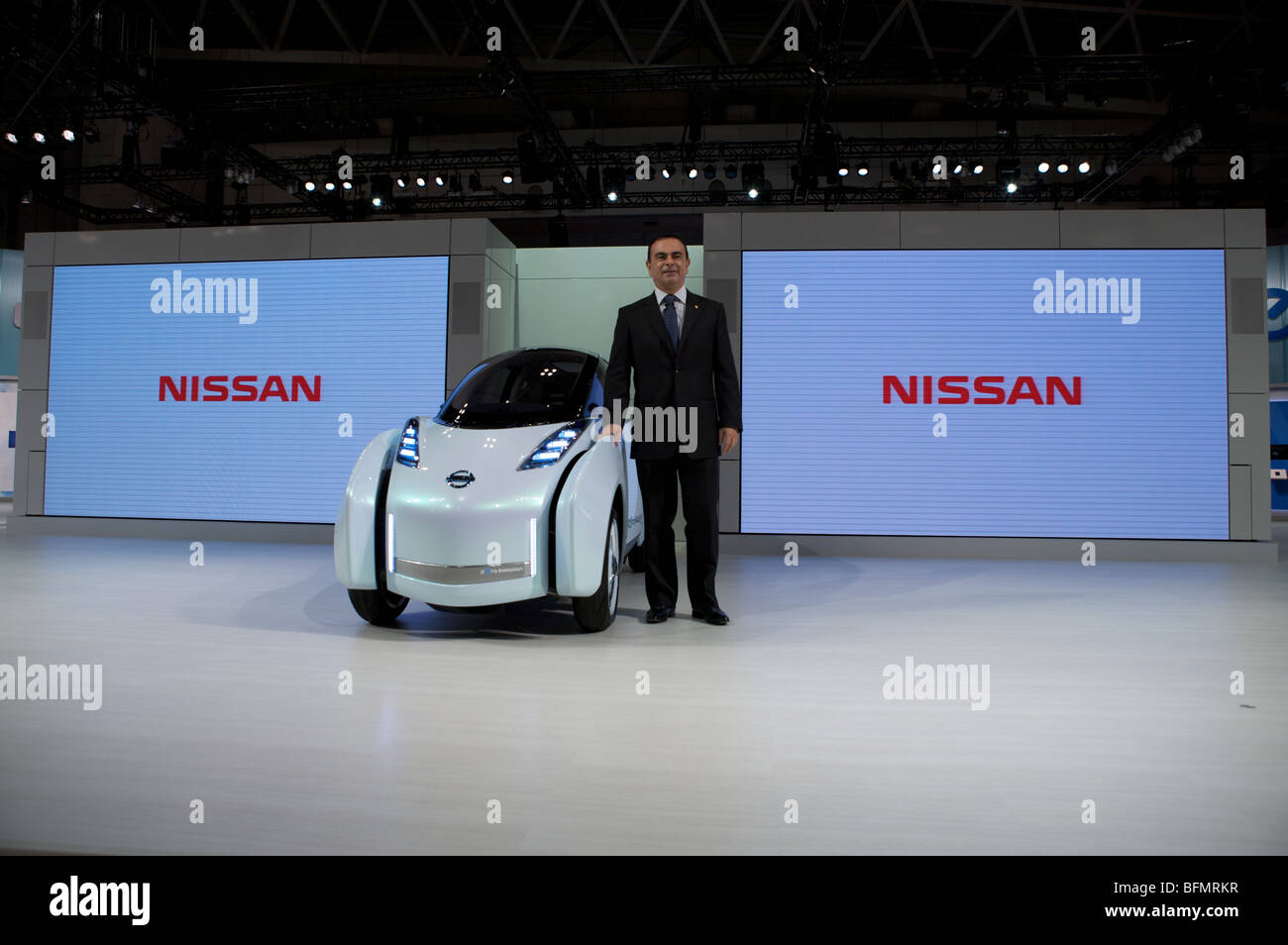 Carlos Ghosn CEO of Nissan presents the new Nissan Land Glider at the ...