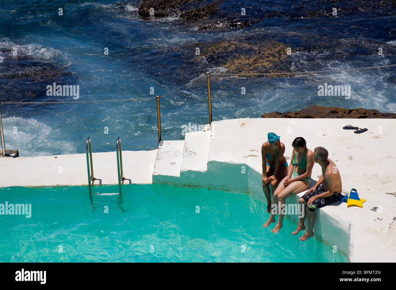 Australia, New South Wales, Sydney. Swimmers at the Bondi Icebergs ...