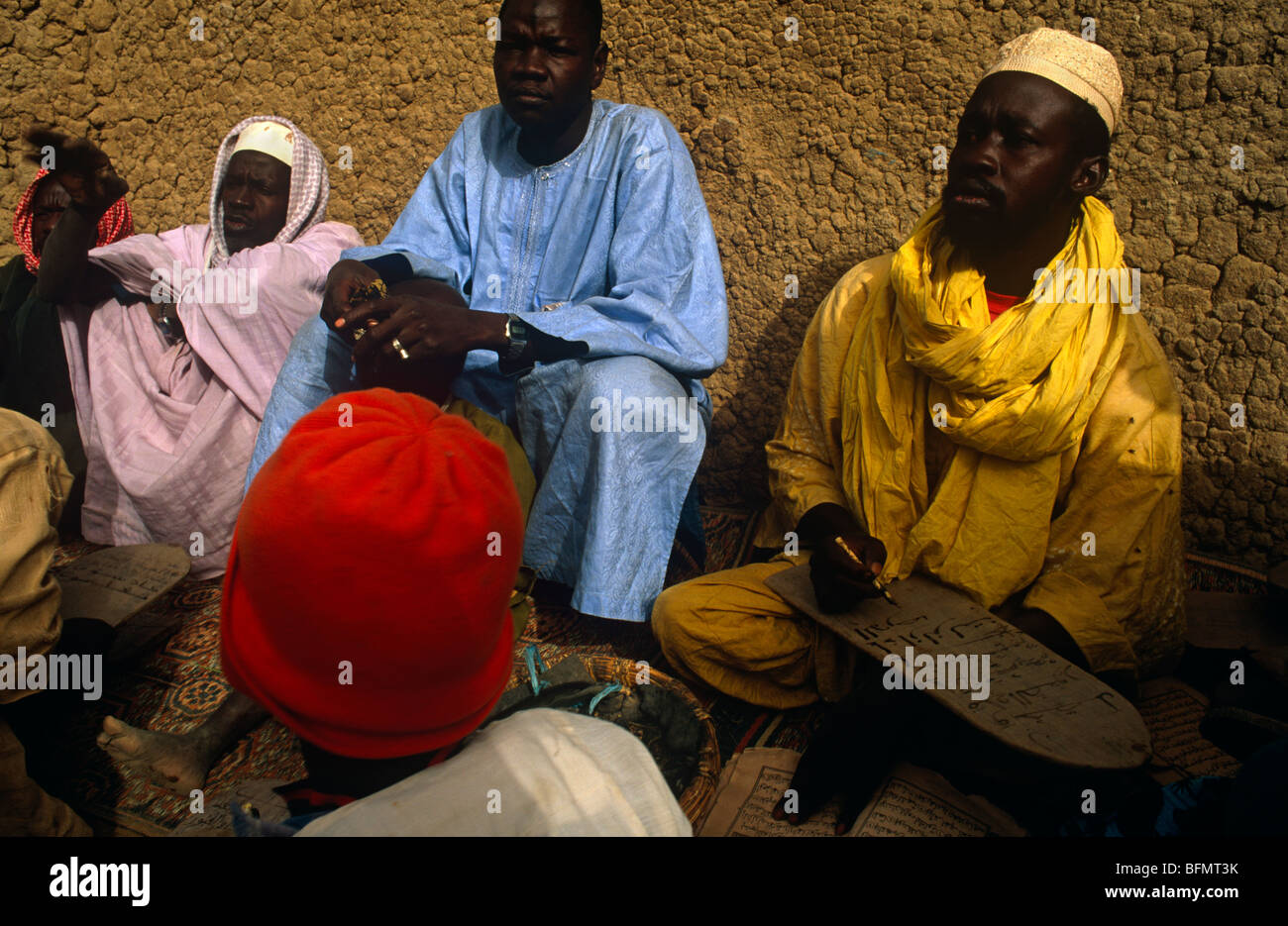 Mali, Djenne. Islamic scribes and scholars teach writing and scriptures ...