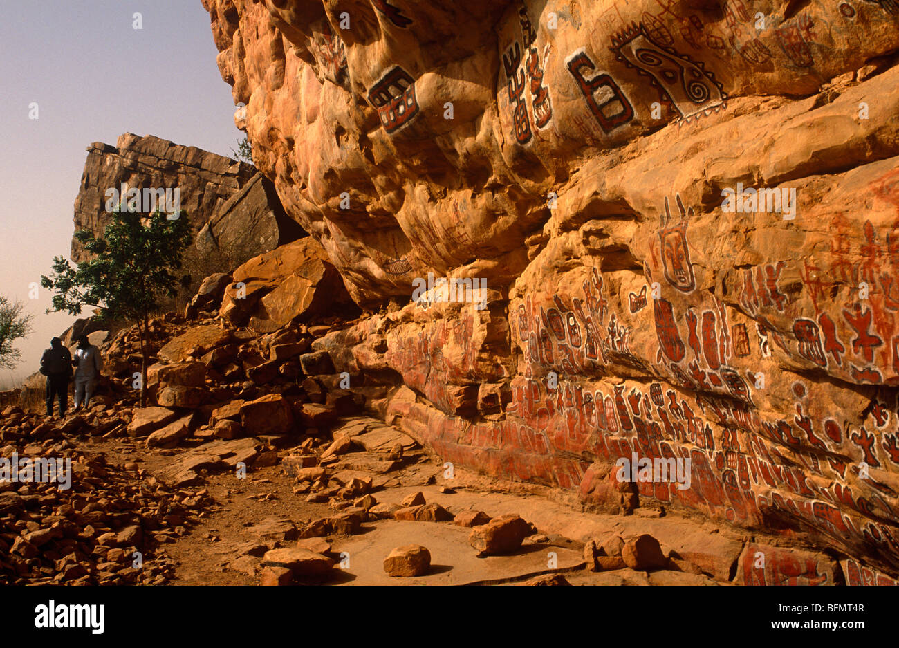 Mali, Bandiagara Escarpment, Songho. In 'Dogon Country' Songho village ...