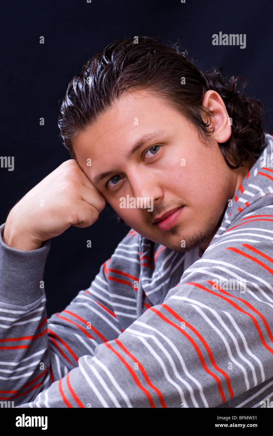 Single person head pensive hi-res stock photography and images - Alamy
