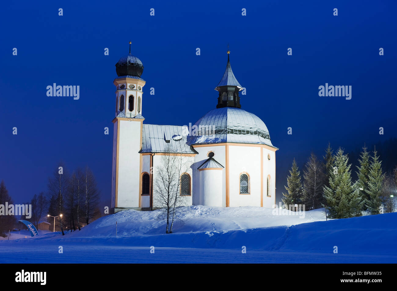 Austria, The Tyrol, Seefeld, village church Stock Photo - Alamy