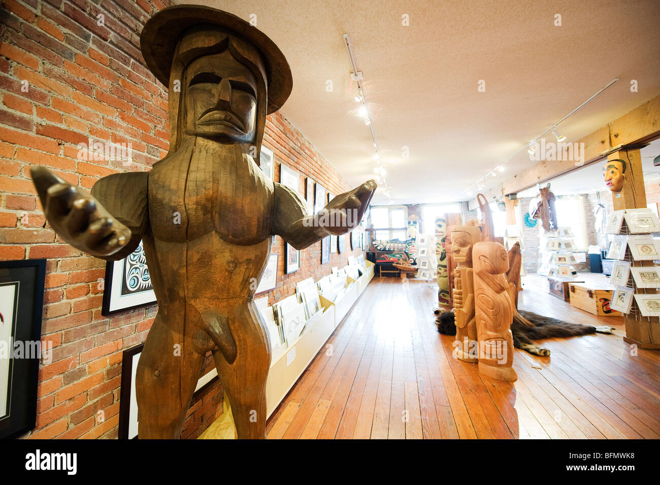 Canada, British Columbia, Vancouver, First Nation aboriginal art work ...