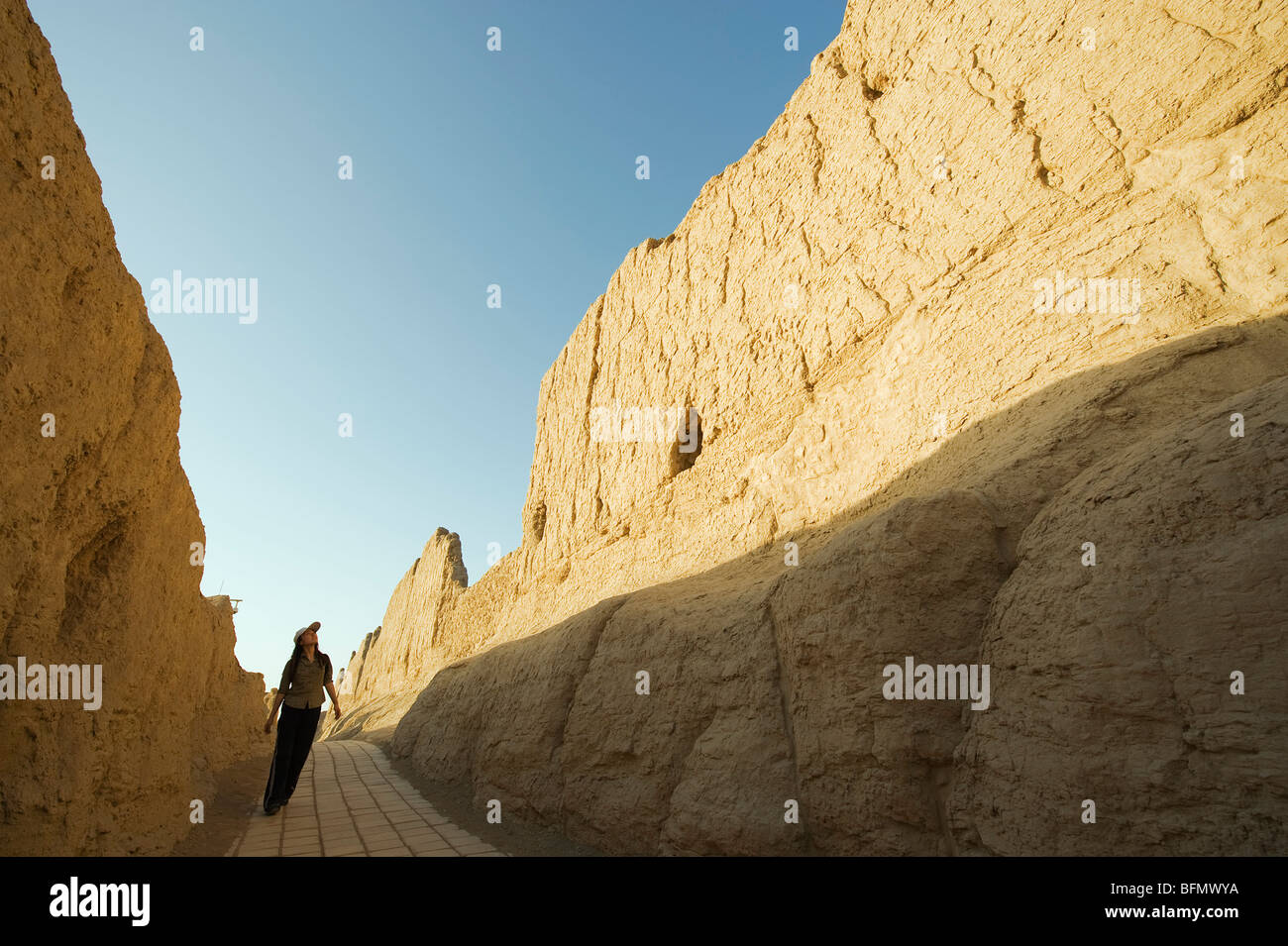 China, Xinjiang Province, Turpan, Ruined city of Jiaohe, on the Silk ...