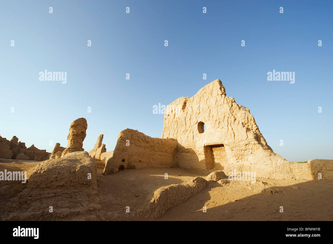 China, Xinjiang Province, Turpan, Ruined city of Jiaohe, on the Silk ...