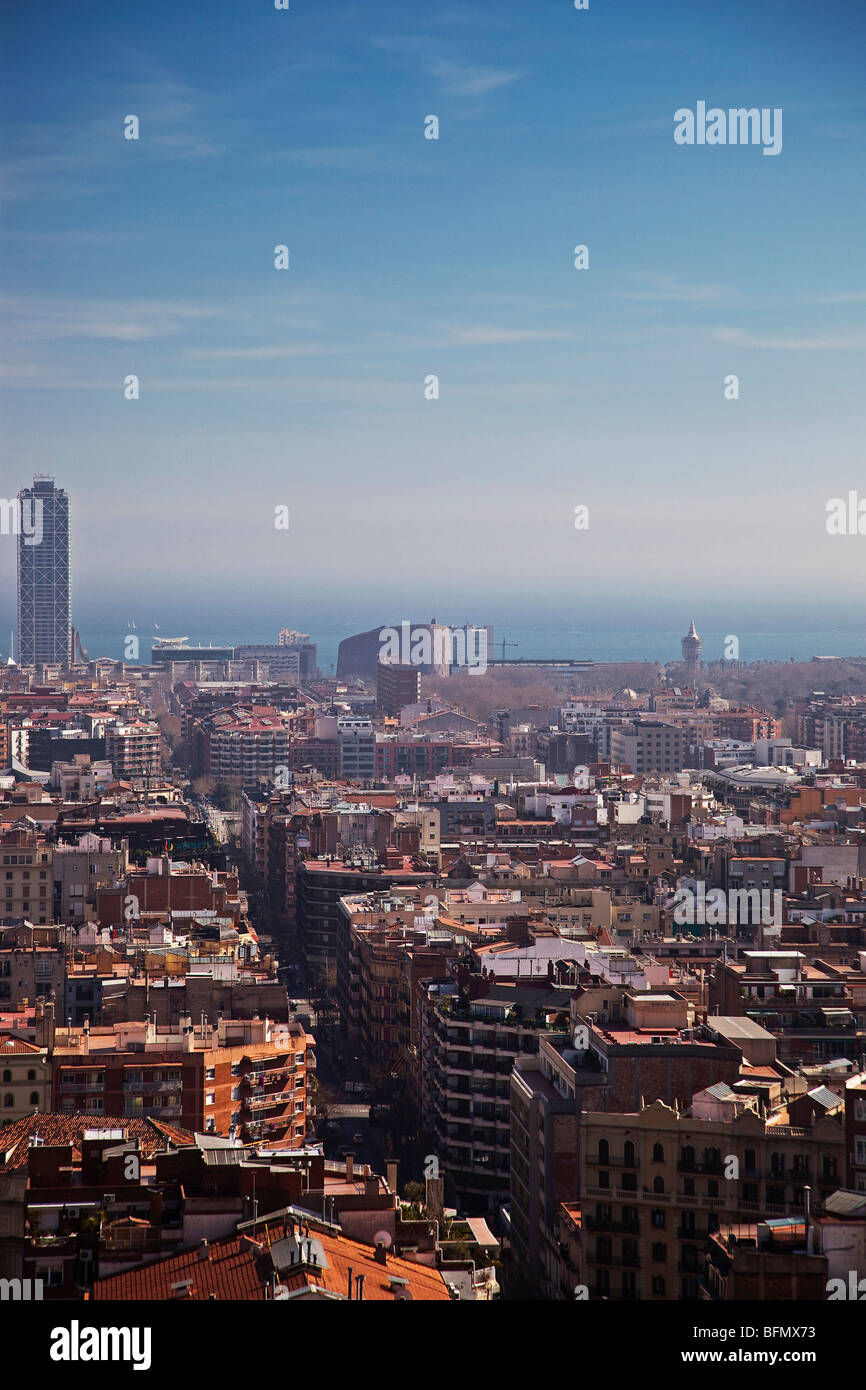 Spain, Cataluna, Barcelona, Sagrada Familia, view from the Sagrada ...