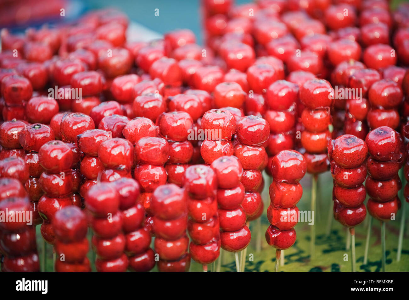 China, Shaanxi Province, Xian, sweet hawthorne on sticks Stock Photo ...