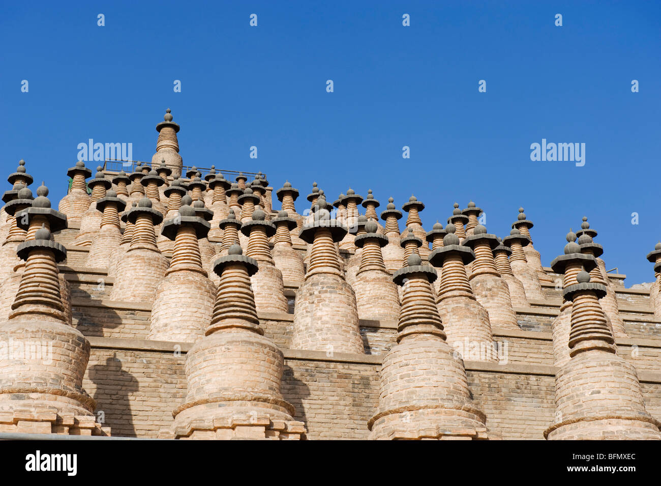 China, Ningxia Province, Qingtongxia, 108 Dagobas buddhist temple Stock ...