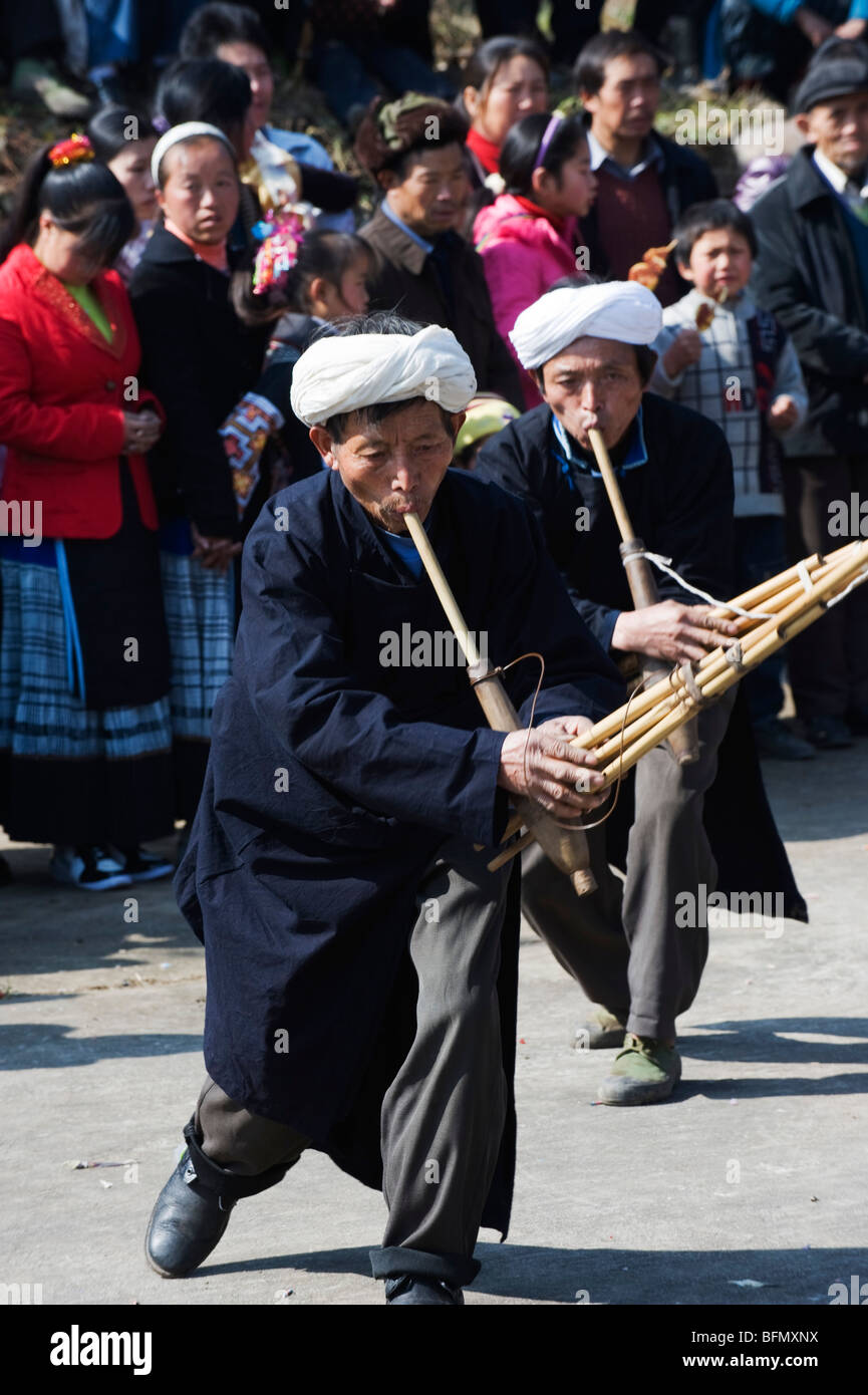 China, Guizhou Province, Xinyao village, 4 Seals Miao lunar new year ...