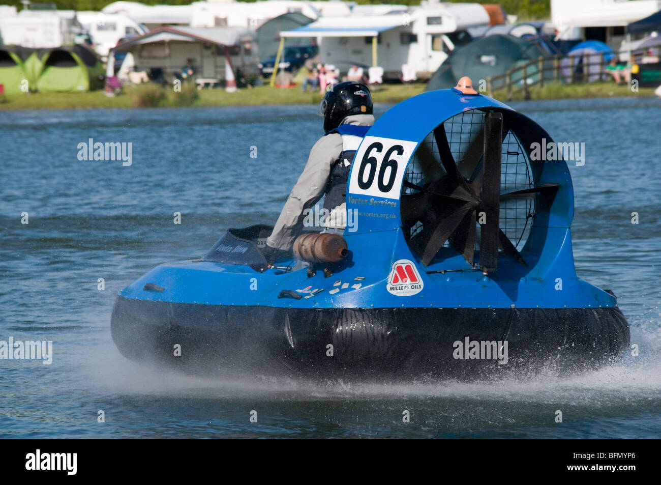 Hovercraft racing at Rother Valley Country park Rotherham South ...