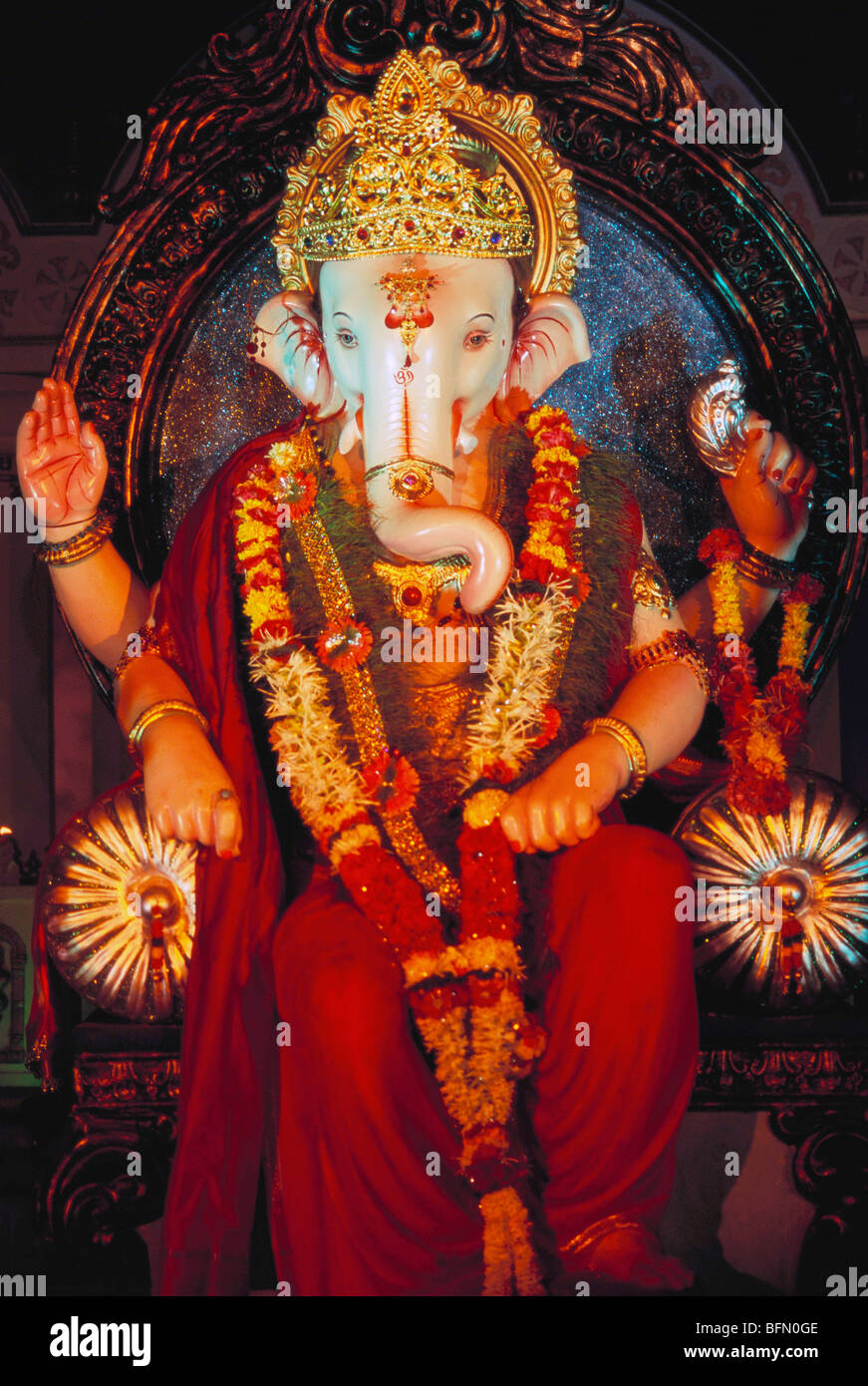 Ganesh Chaturthi festival ; Ganesha Ganpati idol ; Bombay ; Mumbai ...