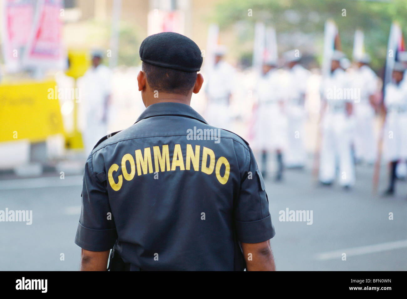 Commando security guard ; Marine Drive ; Bombay ; Mumbai ; Maharashtra ...