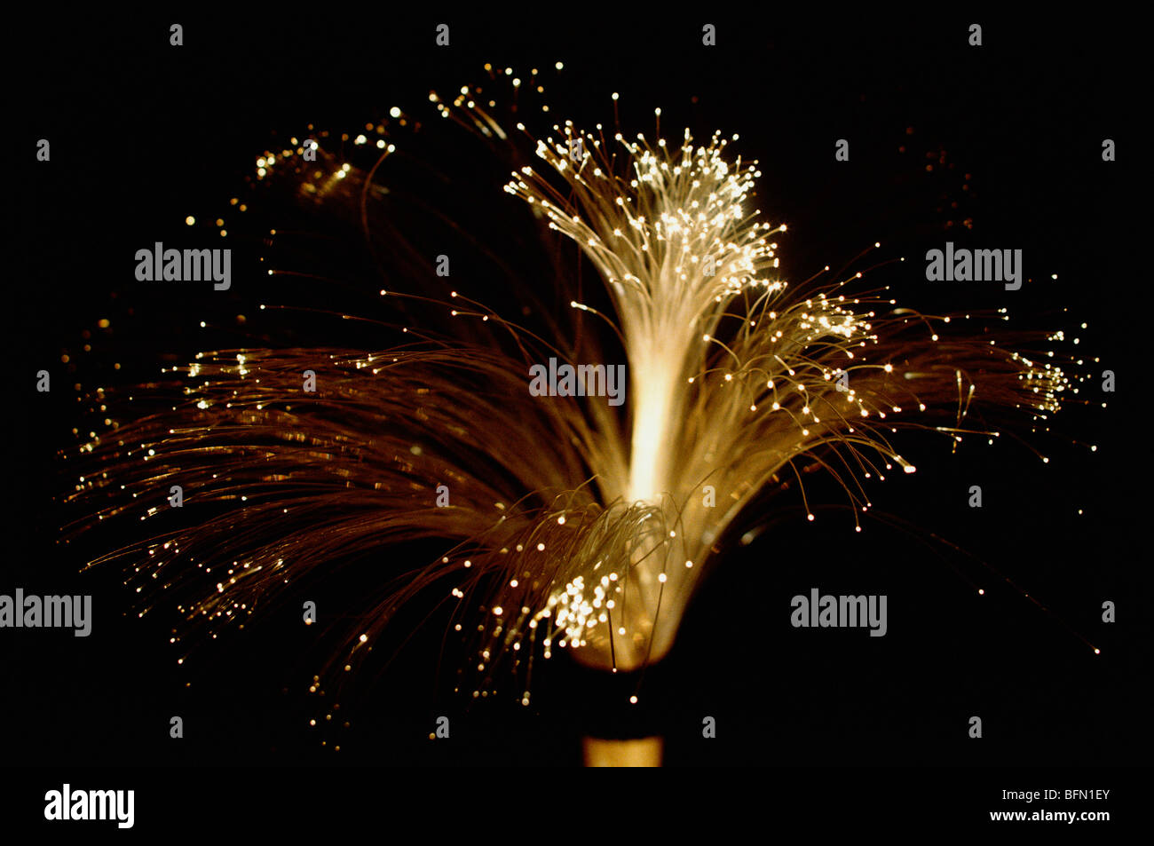 Fibre optics on black background Stock Photo - Alamy