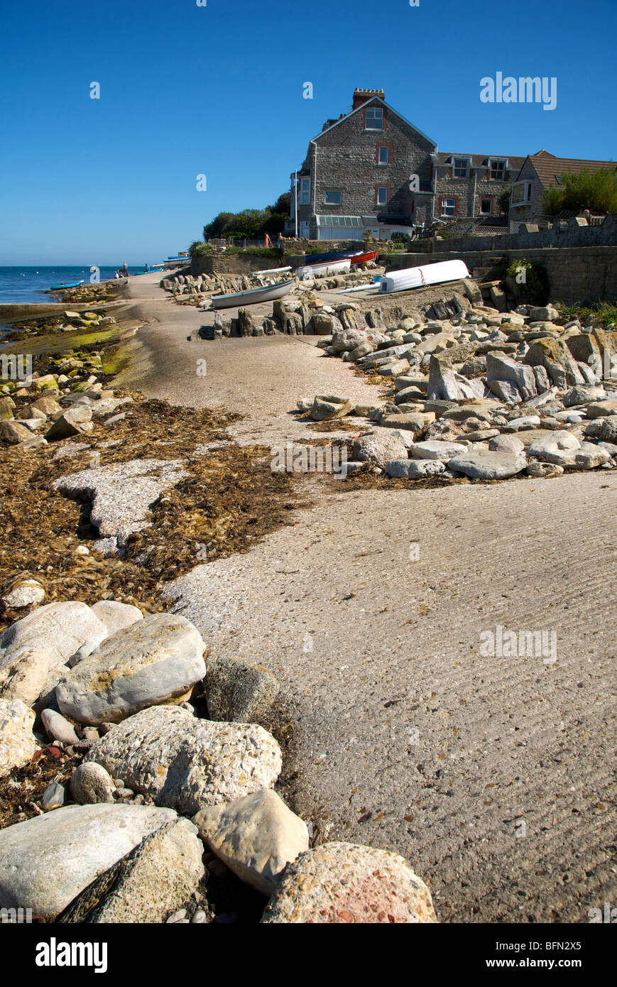 Swanage Dorset UK Peveril Point Peninsula Stock Photo - Alamy